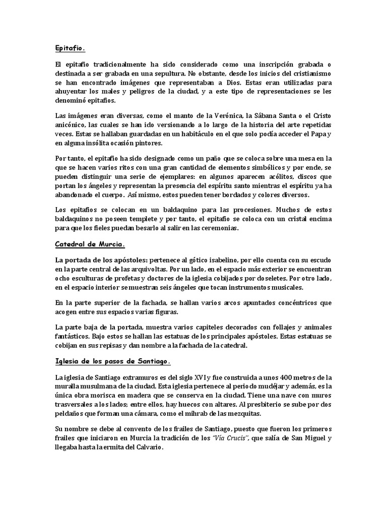 Epitafios: Historia y Significado | PDF | Religión y creencia