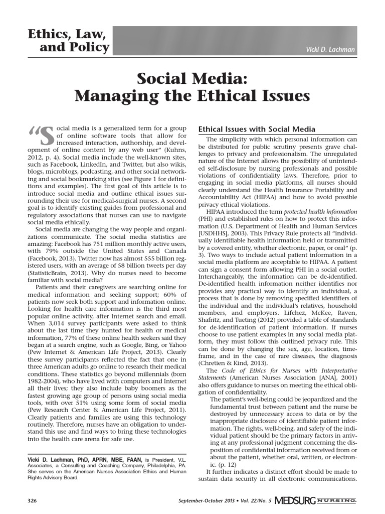 Social Media Ethical Issues | Digital & Social Media | Social Media
