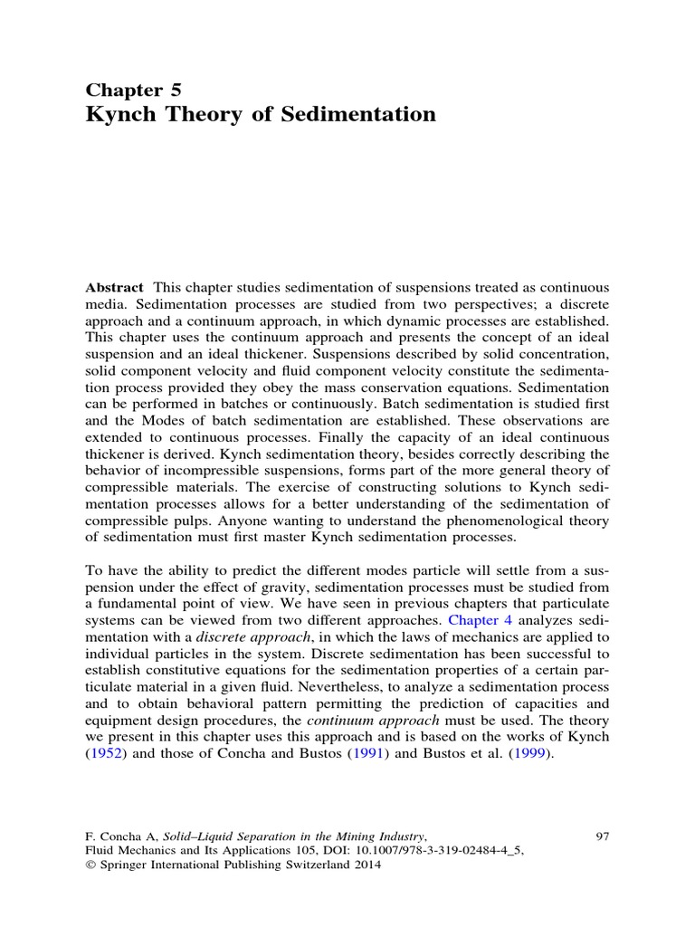 Teoría de Kynch | PDF | Suspension (Chemistry) | Shock Wave