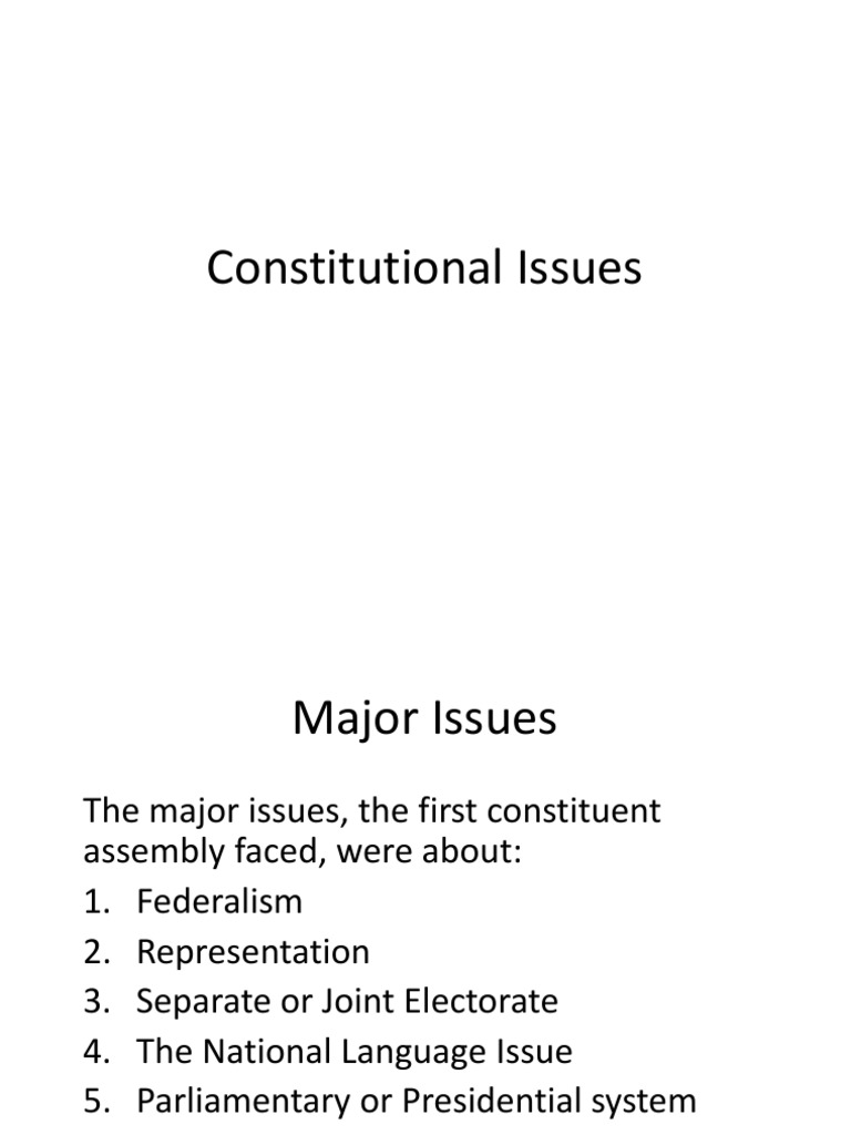 Constitutional Issues | PDF | Pakistan | Government