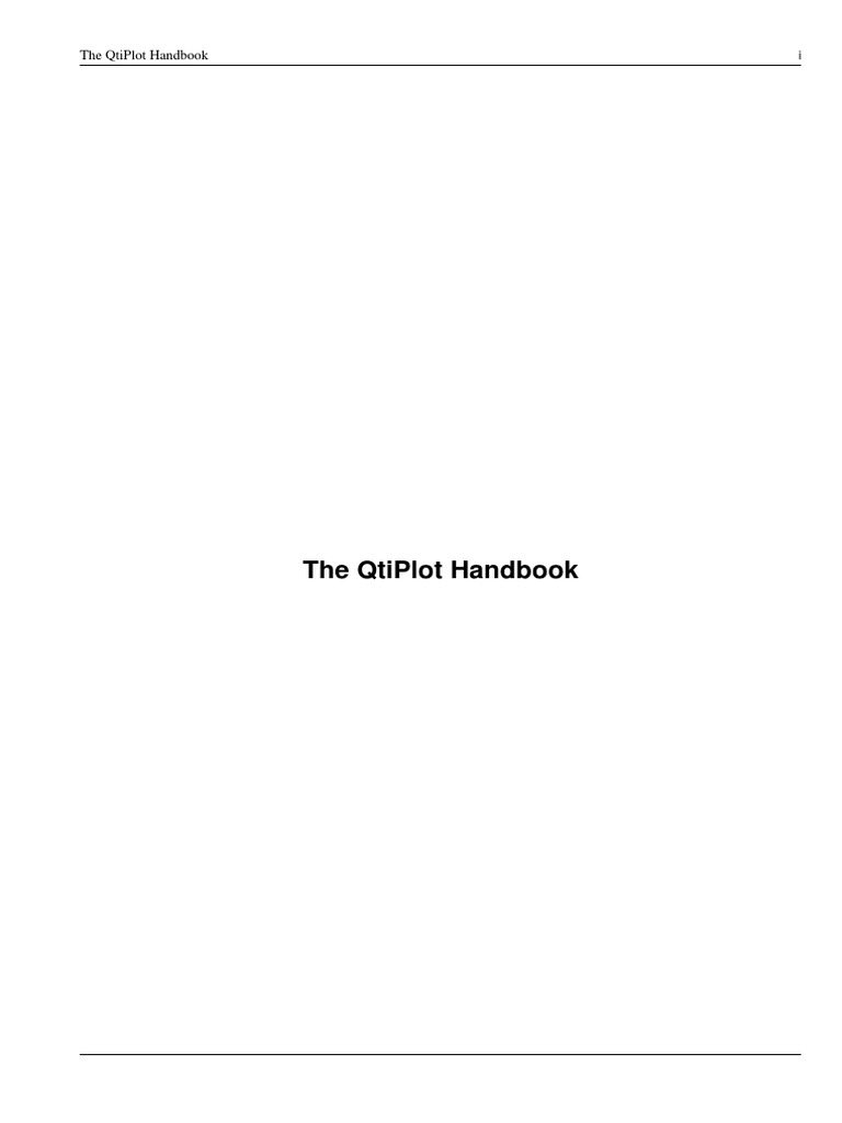 Qtiplot Manual En Pdf