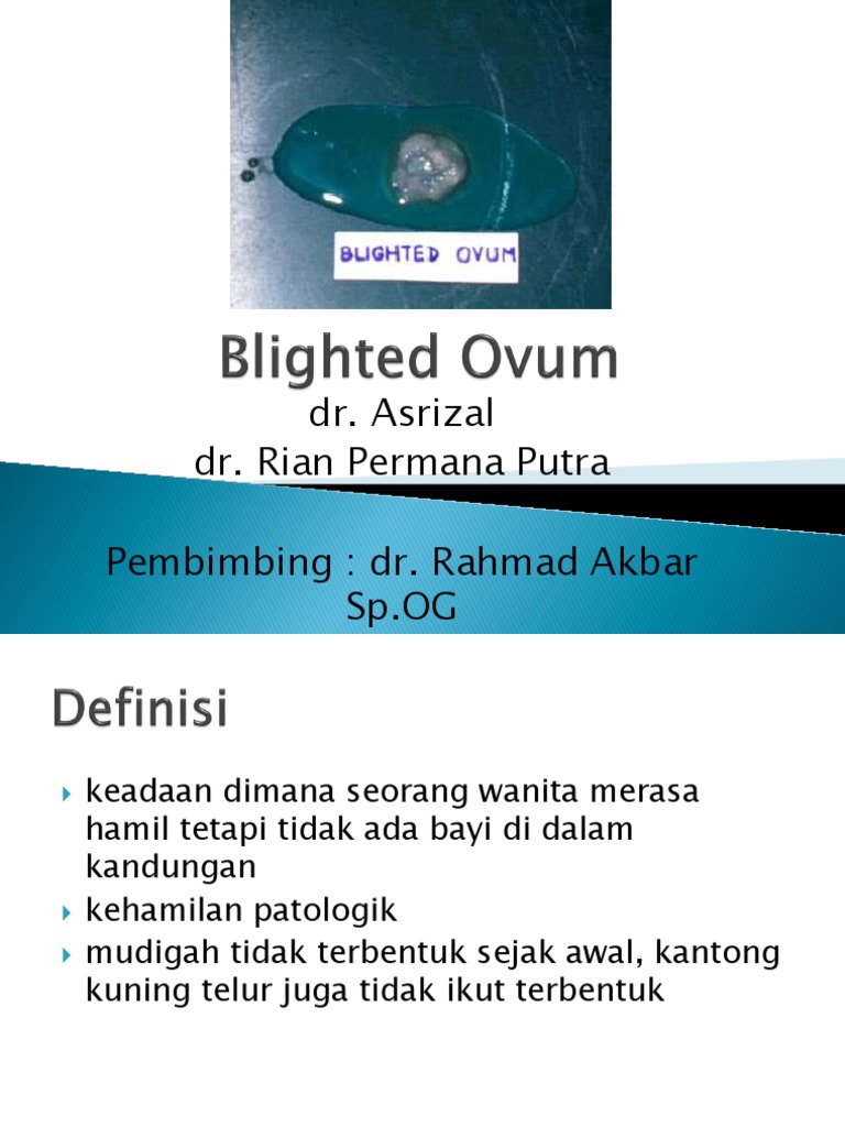 Presentasi Blighted Ovum | PDF