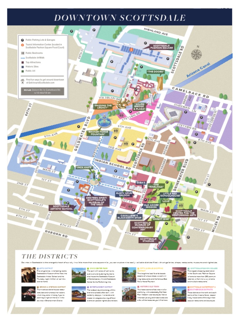 Old Town Scottsdale Area Map | PDF | Tourism And Leisure | Leisure
