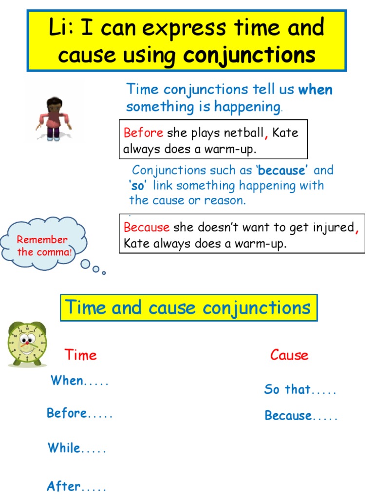 Time and Cause Conjunctions Guide | PDF | Home & Garden