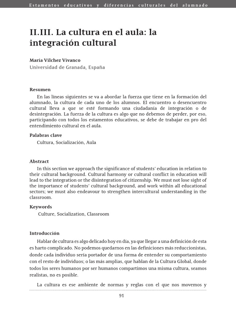 La Cultura en El Aula PDF | PDF | Socialización | Conocimiento