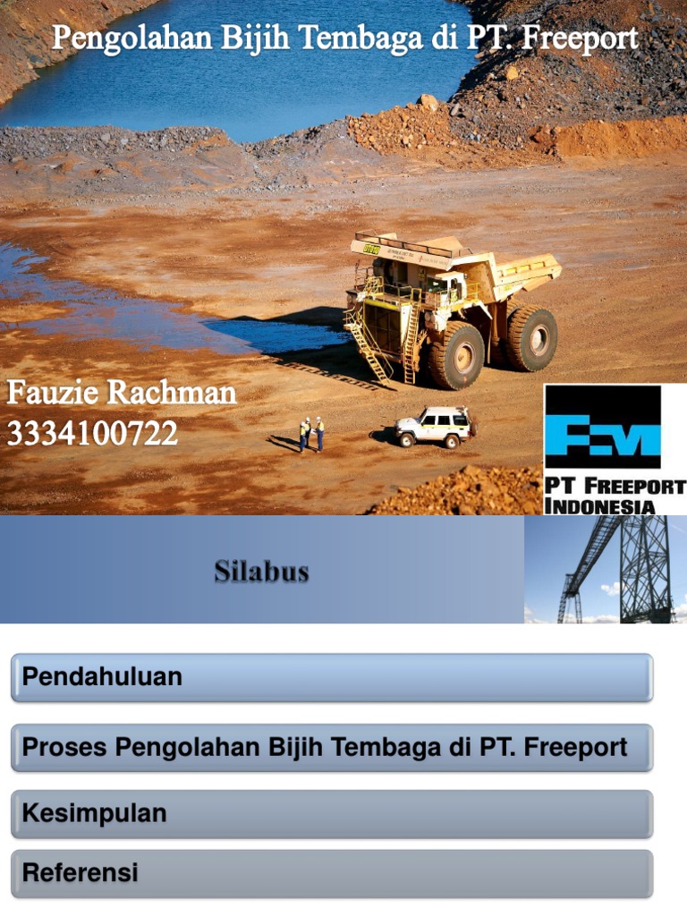 Proses Pengolahan Bijih Tembaga PTFI | PDF