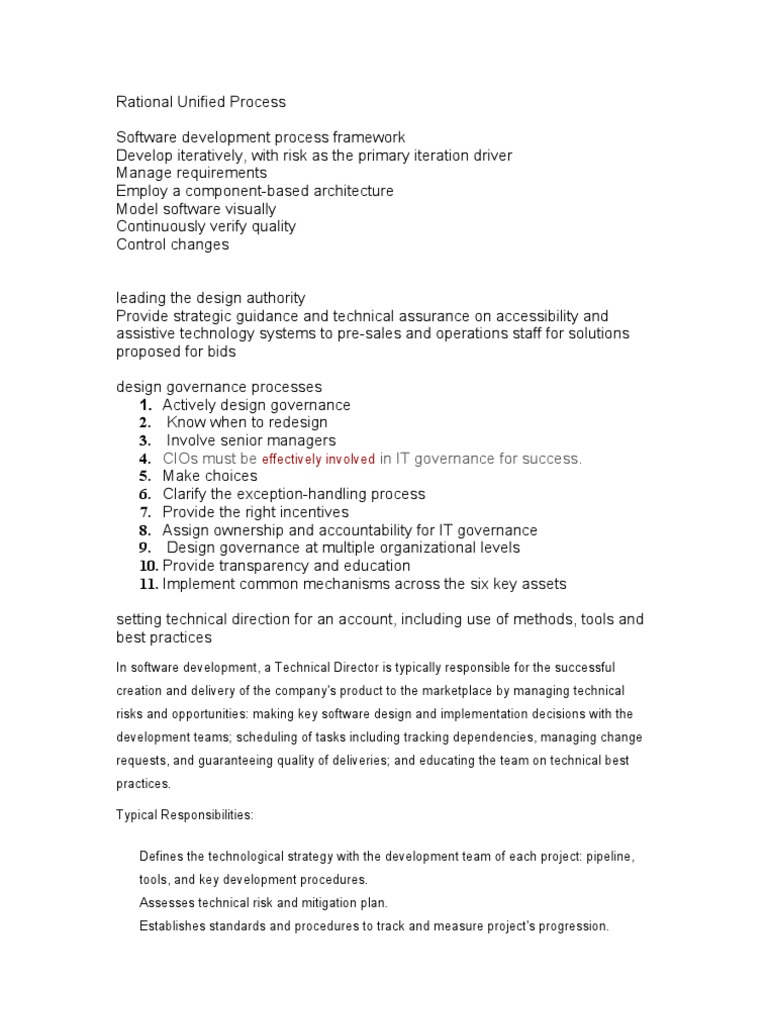 Rational Unified Process | PDF | Governance | Design