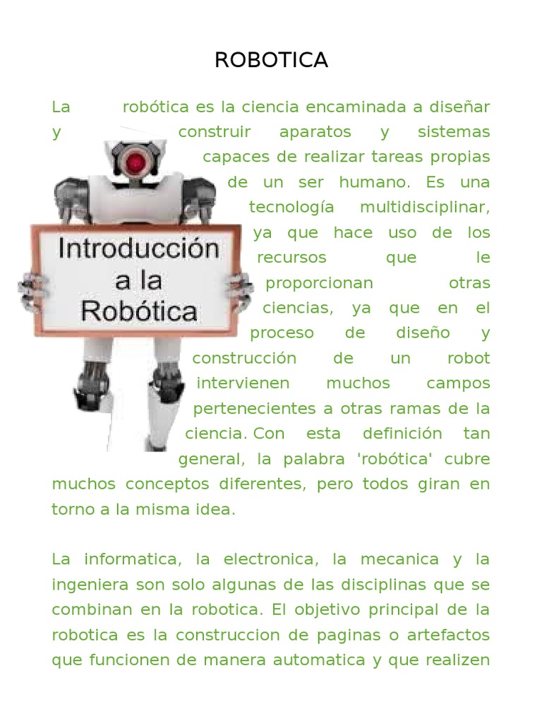 Robotica Bri | PDF | Robot | Robótica