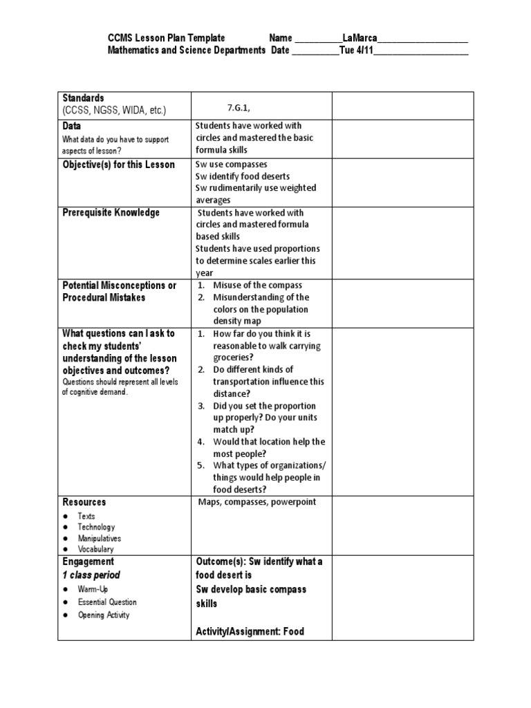 Food Deserts | Download Free PDF | Lesson Plan | Educational Assessment