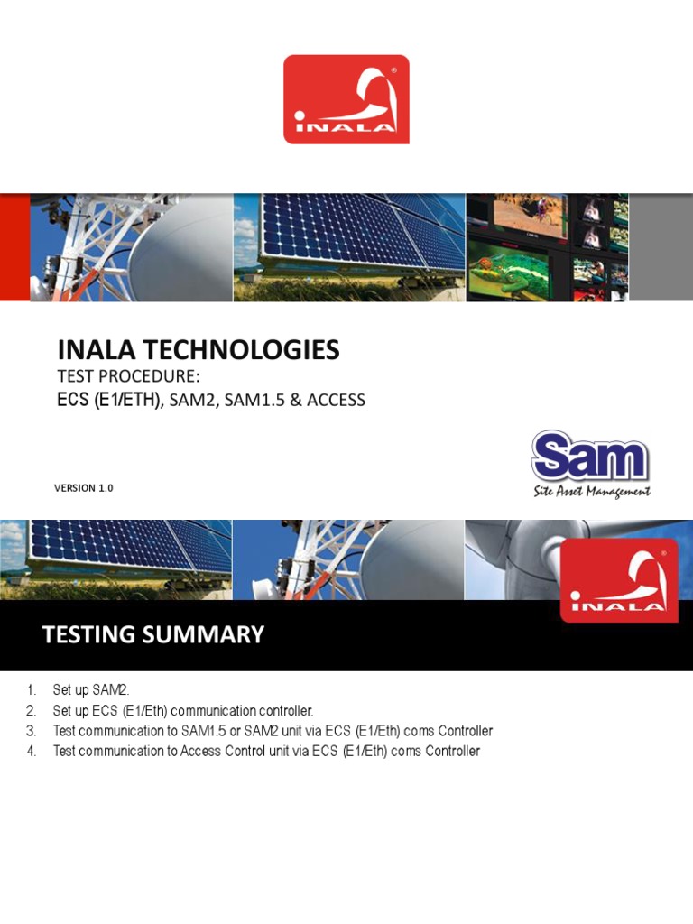 Test Procedure ECS E1 | PDF | Internet Protocols | Local Area Network