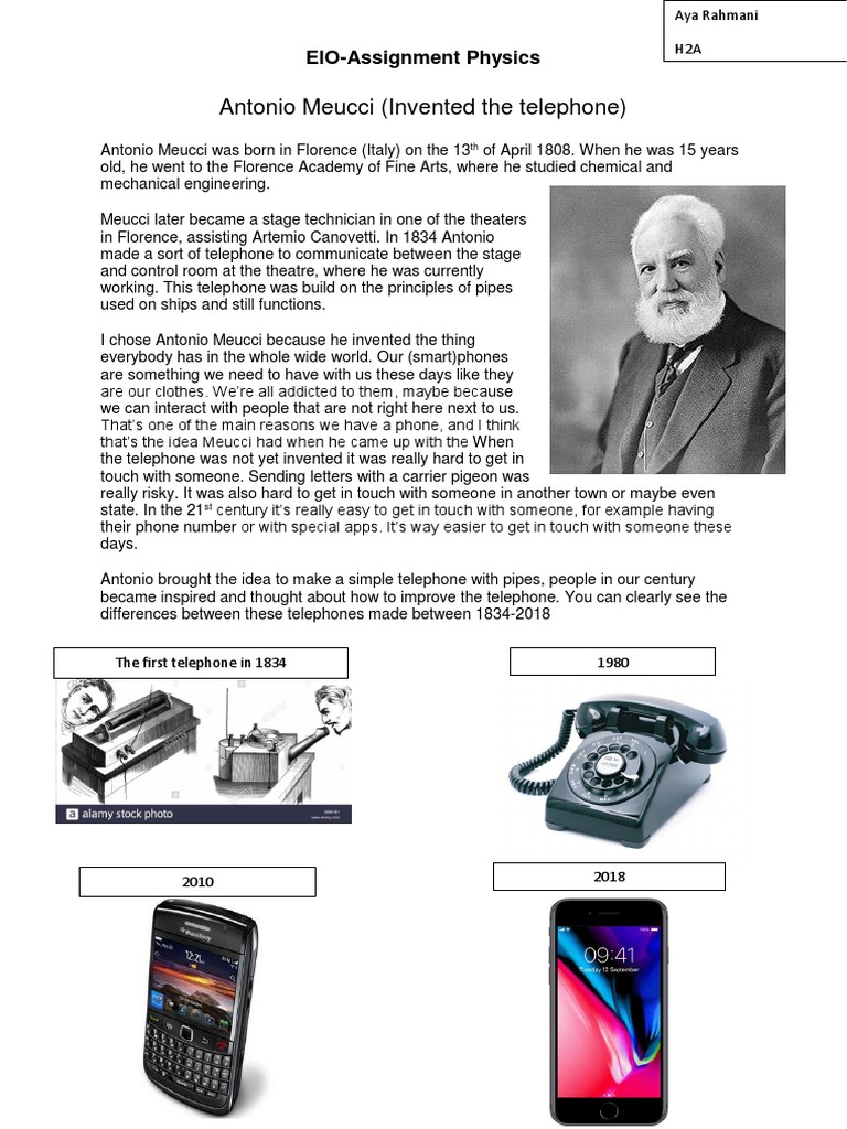 Antonio Meucci: Inventor of the Telephone | PDF