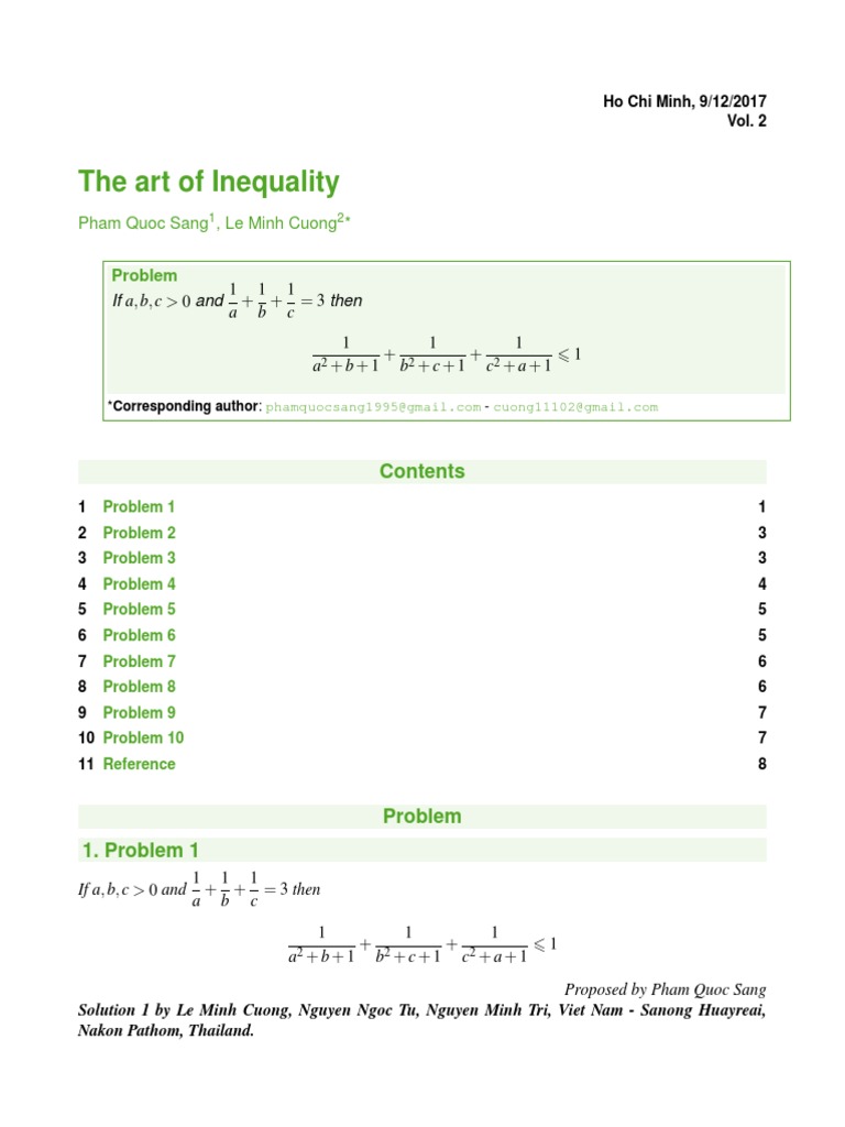 Advanced Inequality Problems | PDF | Mathematical Relations ...