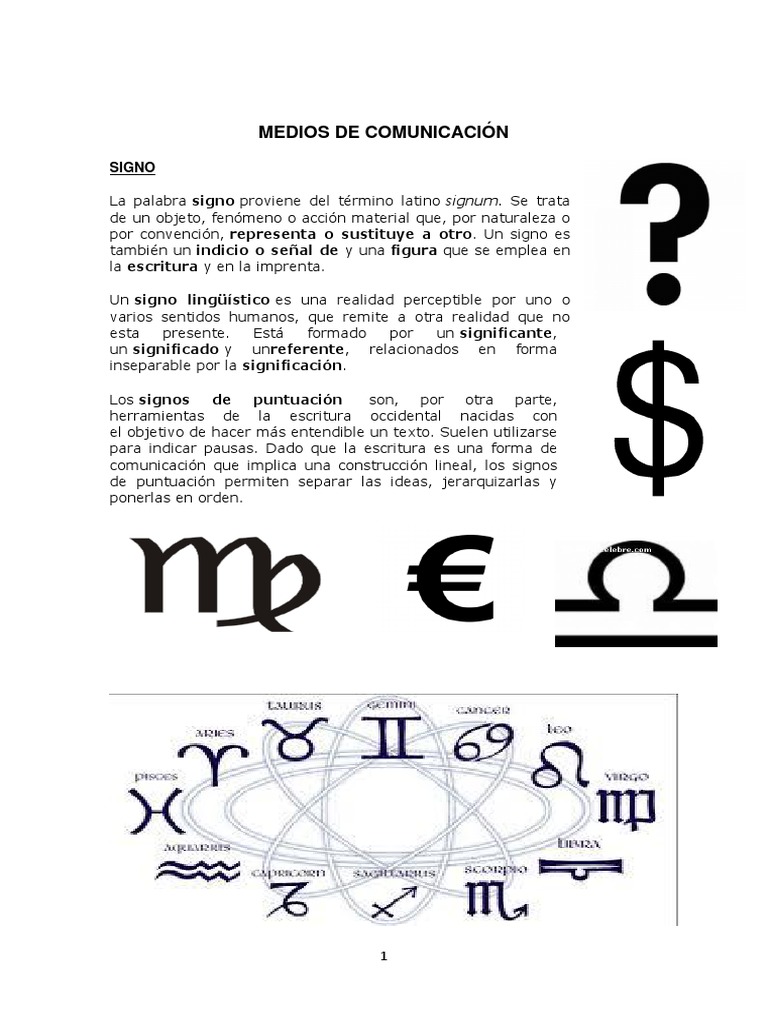 Medios de Comunicación | PDF | Los símbolos | Comunicación
