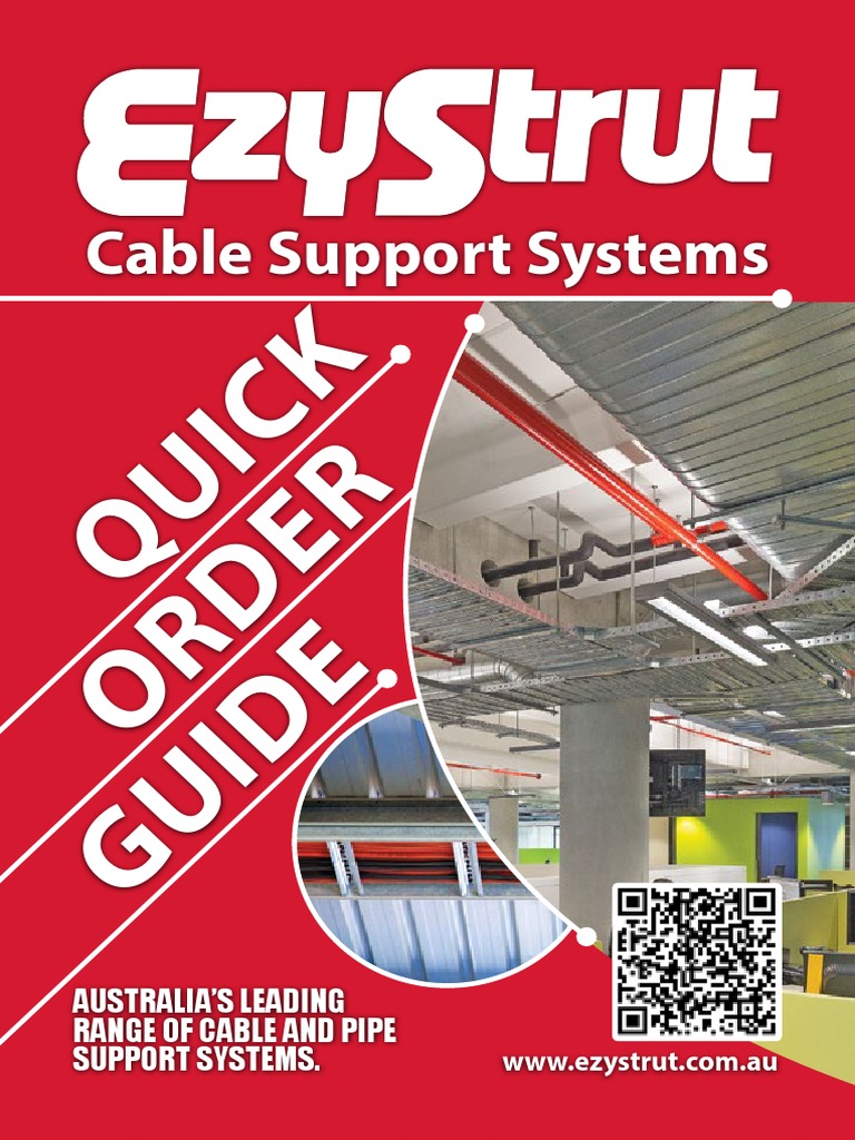 EzyStrut Cable Support Quick Order Guide 2015 | PDF | Galvanization ...