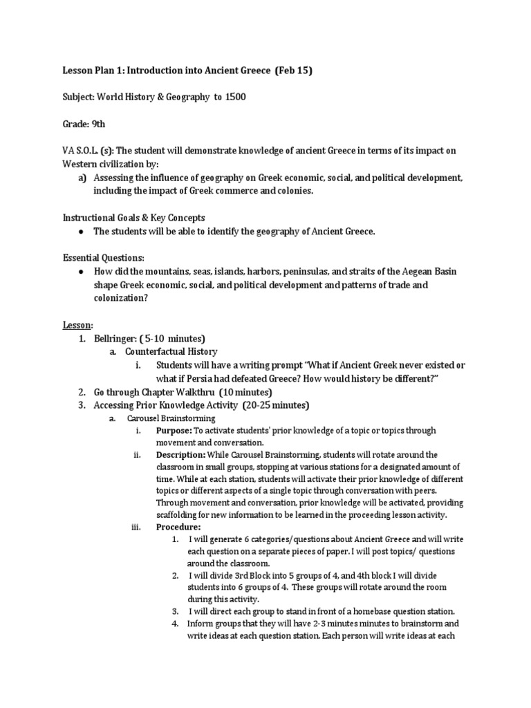 Ancient Greece Unit | PDF | Hector | Ancient Greece