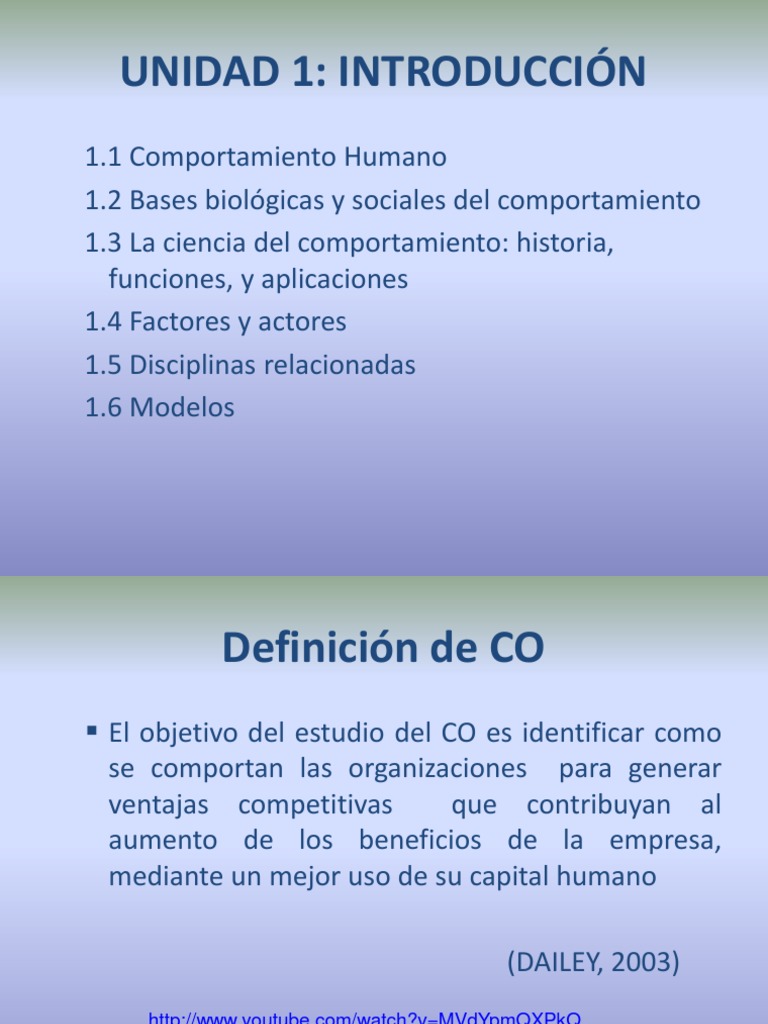 Introducción al Comportamiento Organizacional | PDF | Comportamiento ...