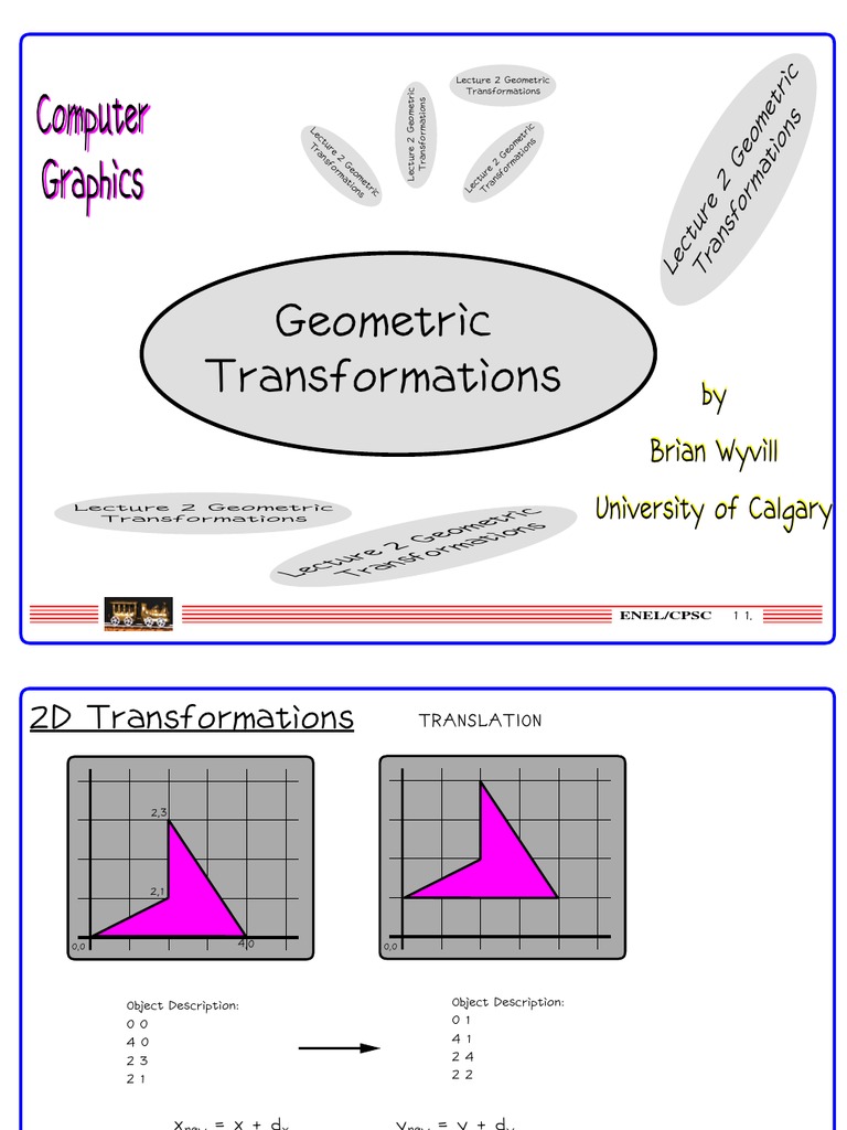 Geometric Transformations in 2D | PDF