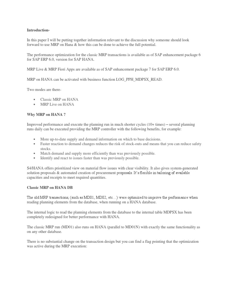 MRP Live Md01n | PDF | Databases | Information Technology Management