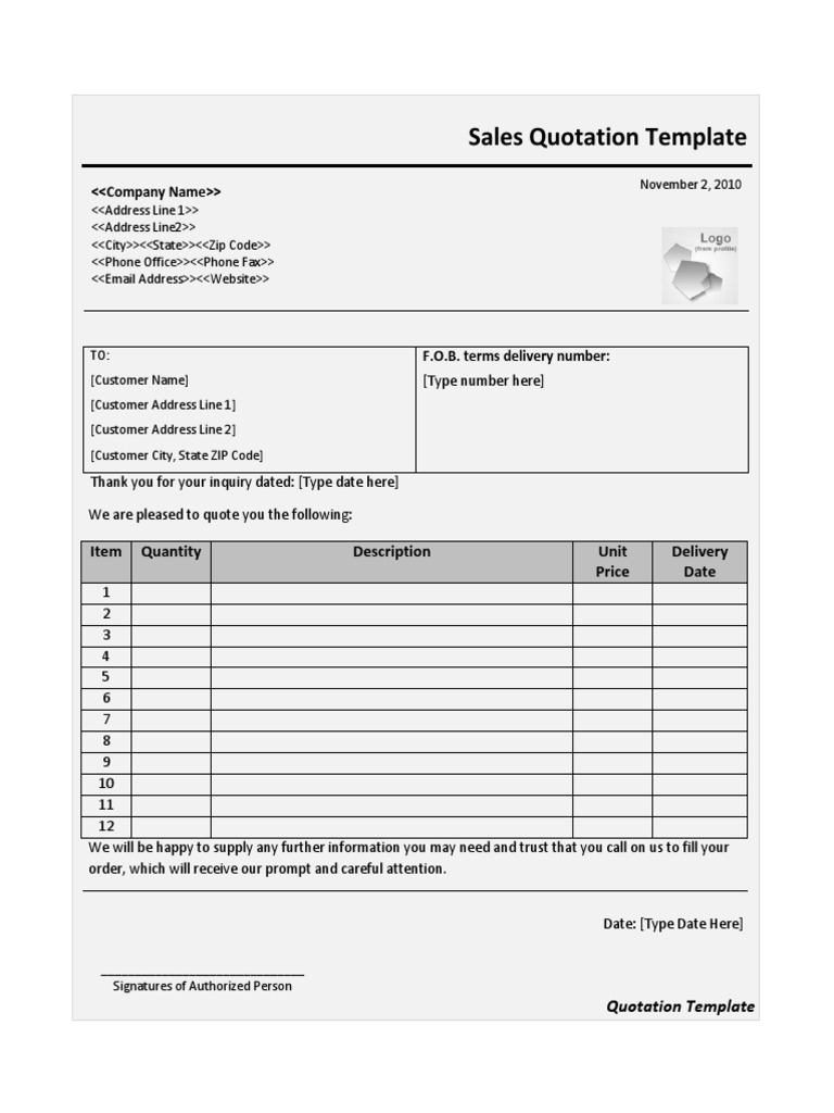 Quotation Template | PDF | Law