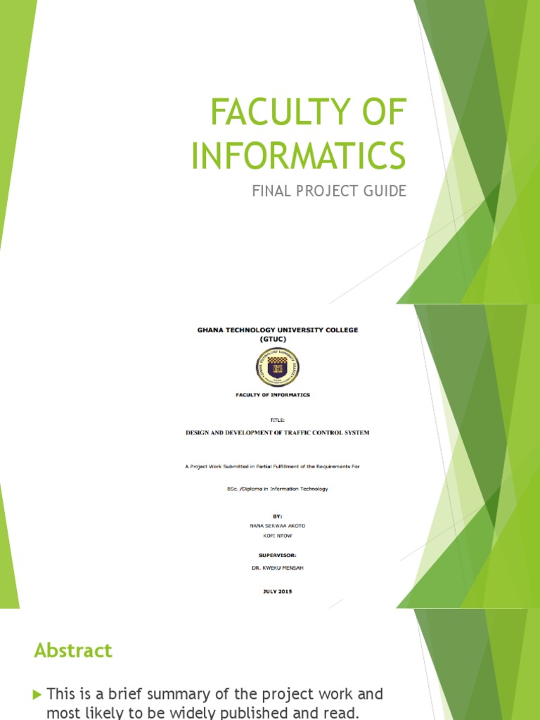 Faculty of Informatics: Final Project Guide | PDF | Software ...