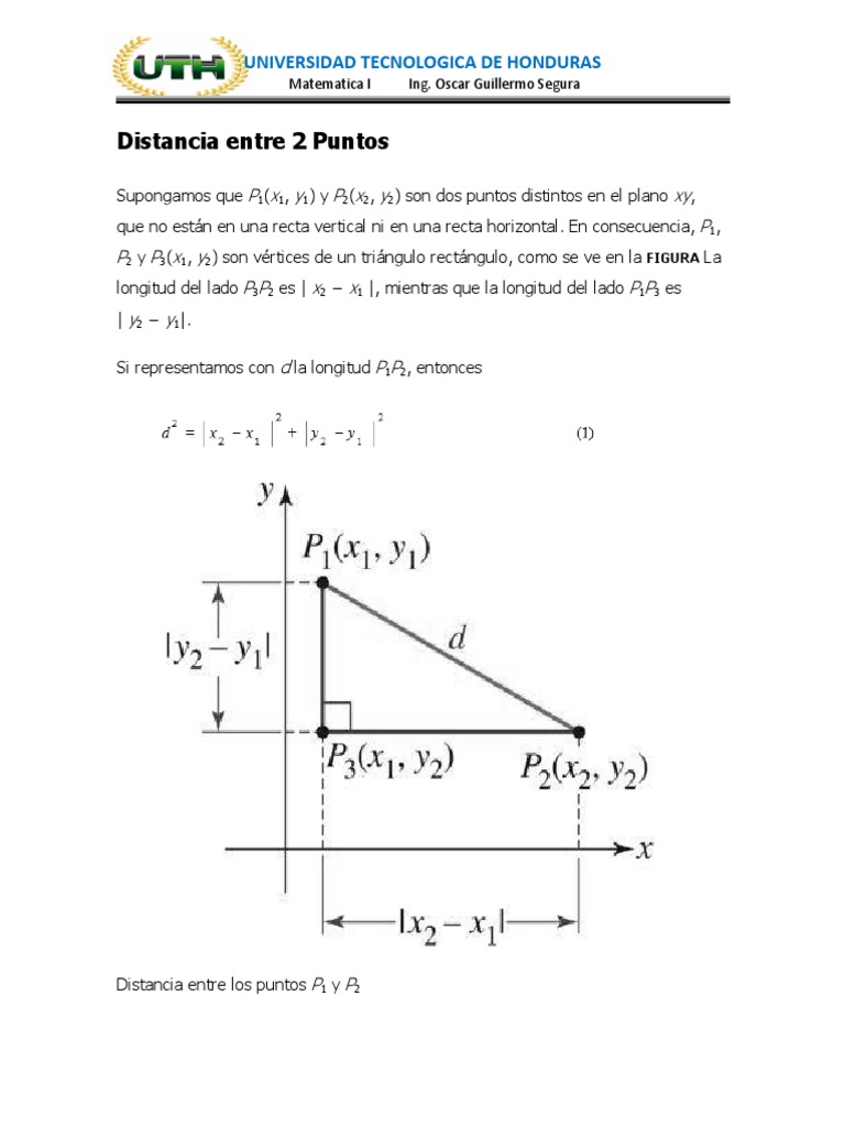 Ejercicios de Distancia entre Puntos | PDF