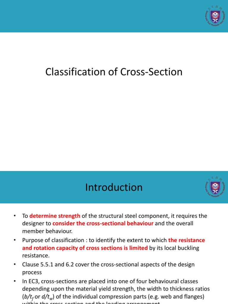 Steel Cross-Section Classification Guide | PDF | Buckling | Strength Of ...