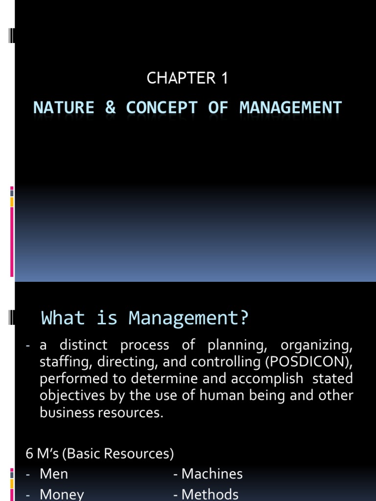Nature and Concept of Management | PDF | Science | Human