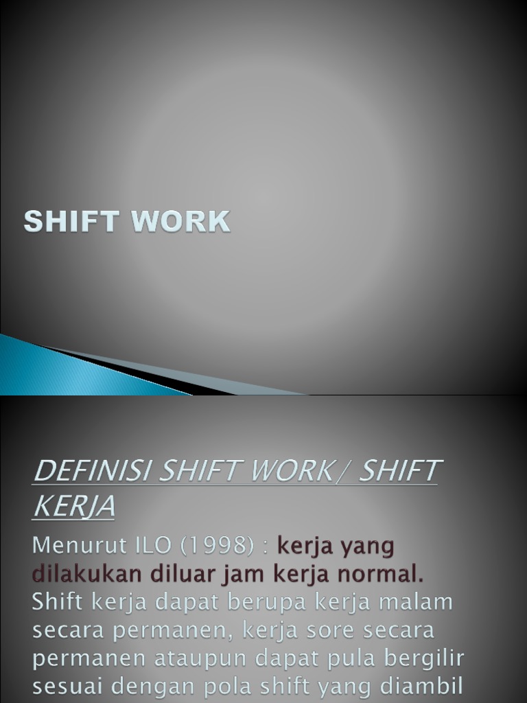 Shift Work | PDF