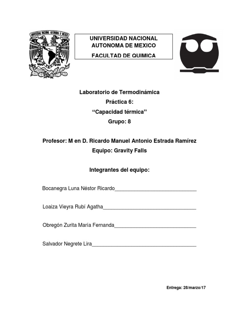 Capacidad Térmica y Específica en Termodinámica | PDF | Capacidad ...