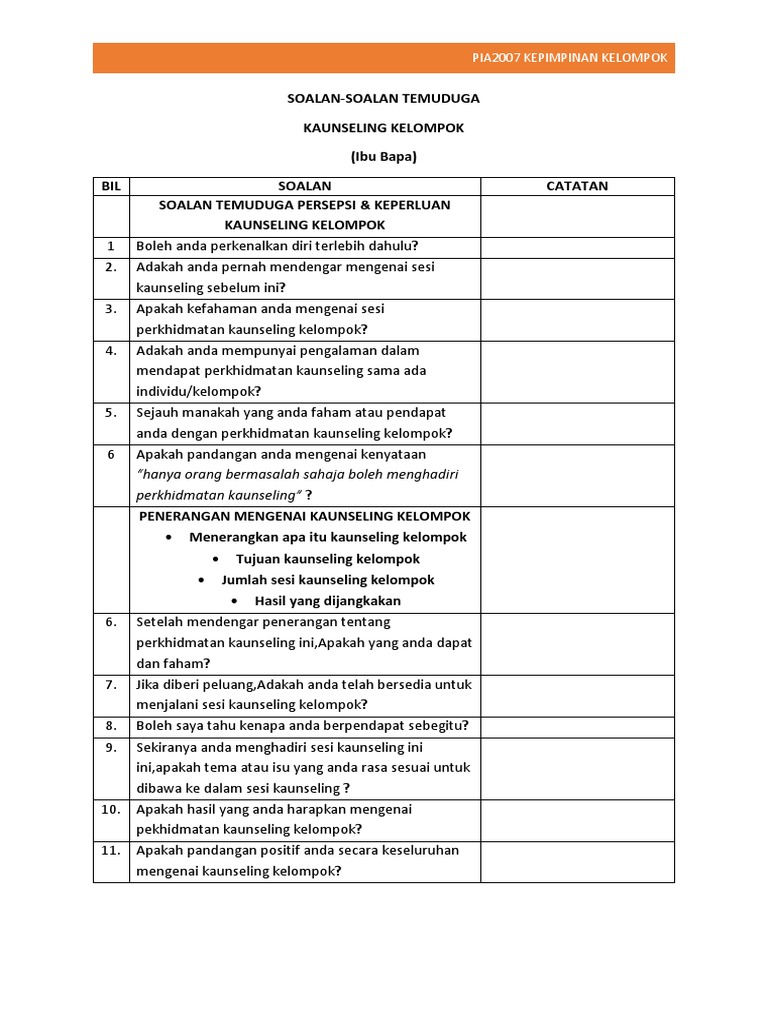 SOALAN Temuduga | PDF | Pengembangan Diri | Kesehatan Holistik