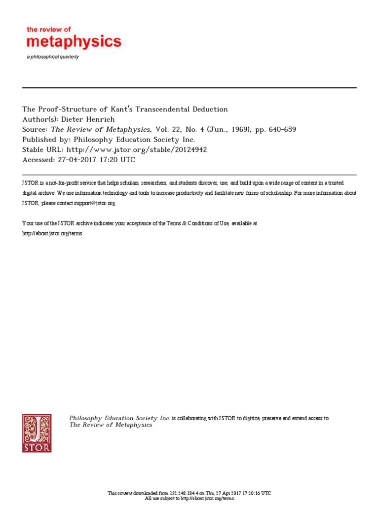 Heinrich 1969 The Proof Structure | PDF | A Priori And A Posteriori ...