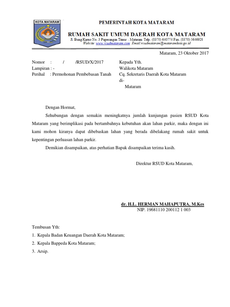 Surat Permohonan Perluasan Parkir | PDF