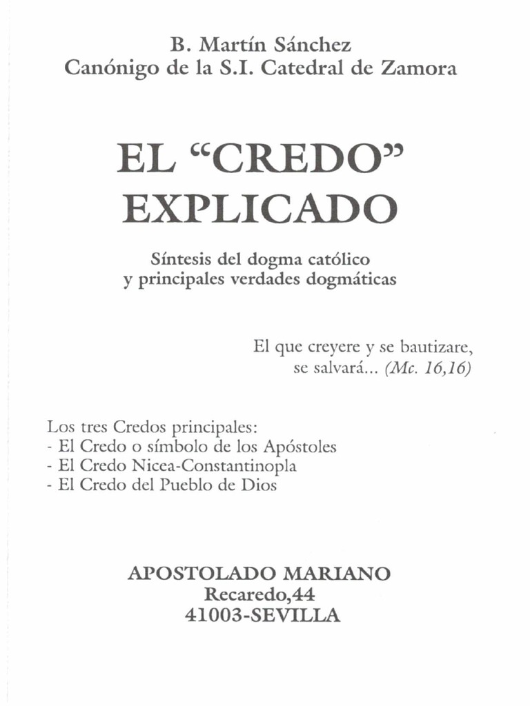 El Credo Explicado PDF | PDF
