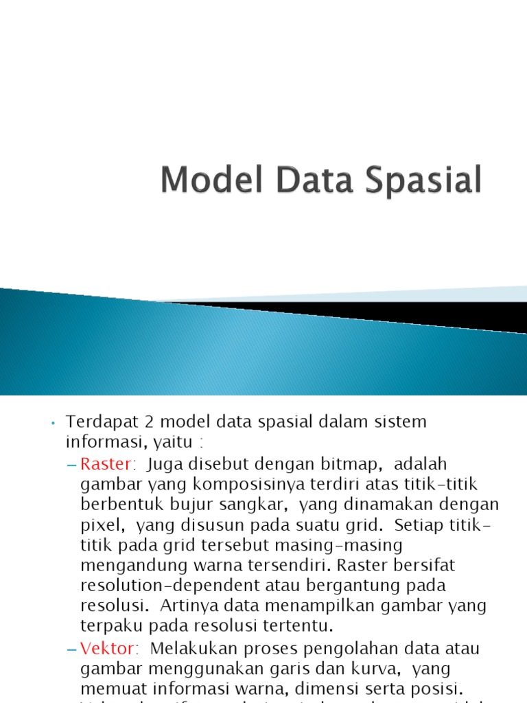 Model Data Spasial: Raster dan Vektor | PDF