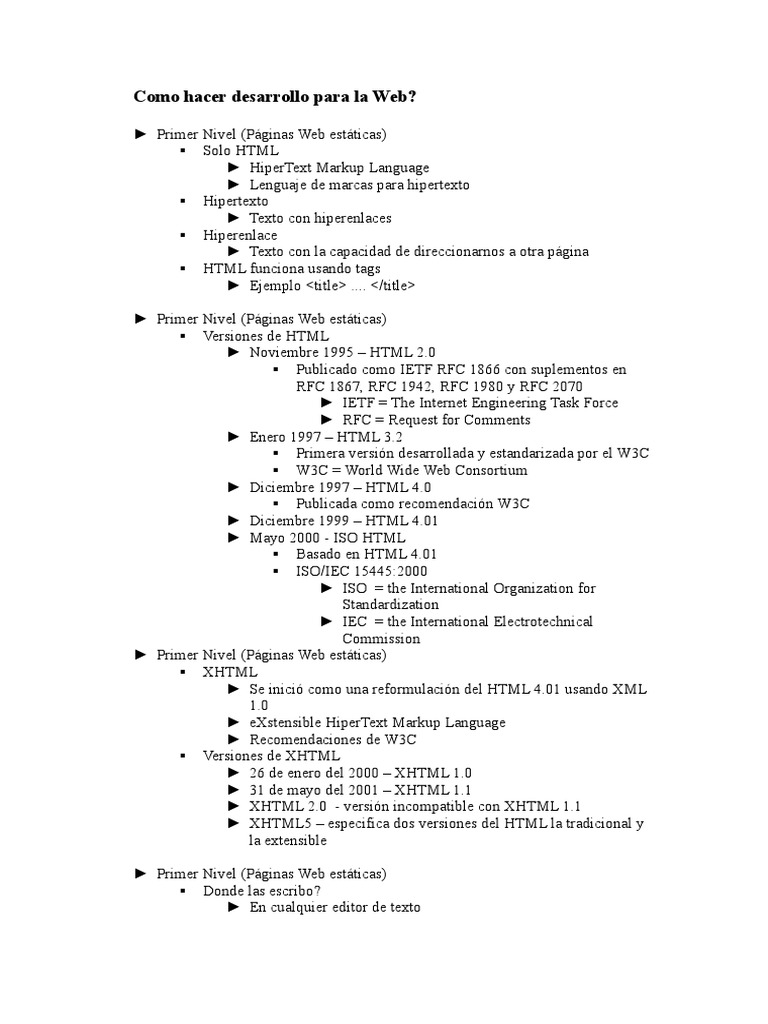Desarrollo Páginas Web | PDF | HTML | Protocolo de Transferencia de ...