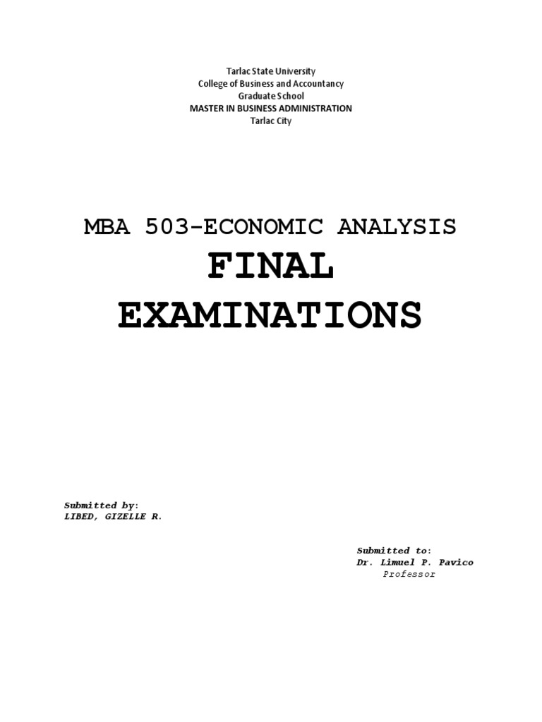 Economic Analysis Final Exam | PDF | Deficit Spending | Inflation