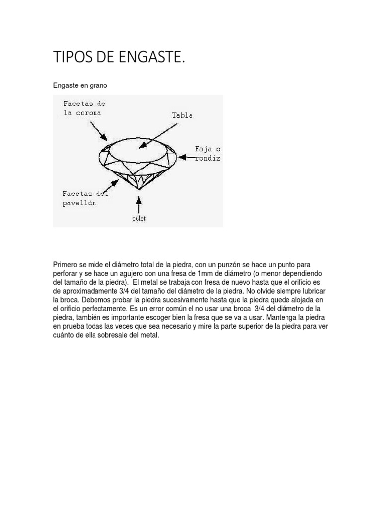 Tipos de Engaste | PDF | Herramientas | Naturaleza