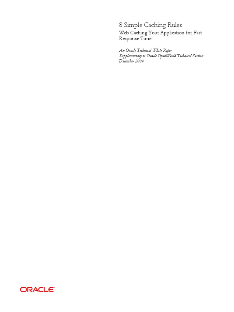 8 Simple Caching Rules | PDF | Cache (Computing) | Computer Cluster