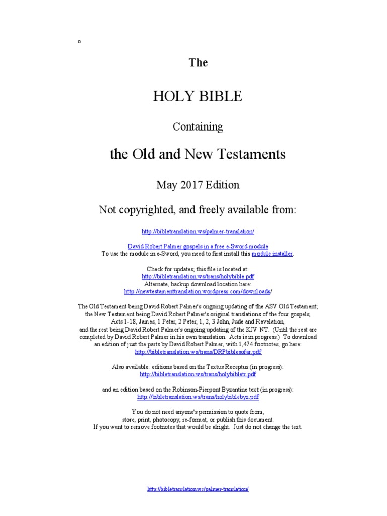 Holy Bible | PDF | Christianity | Cain And Abel