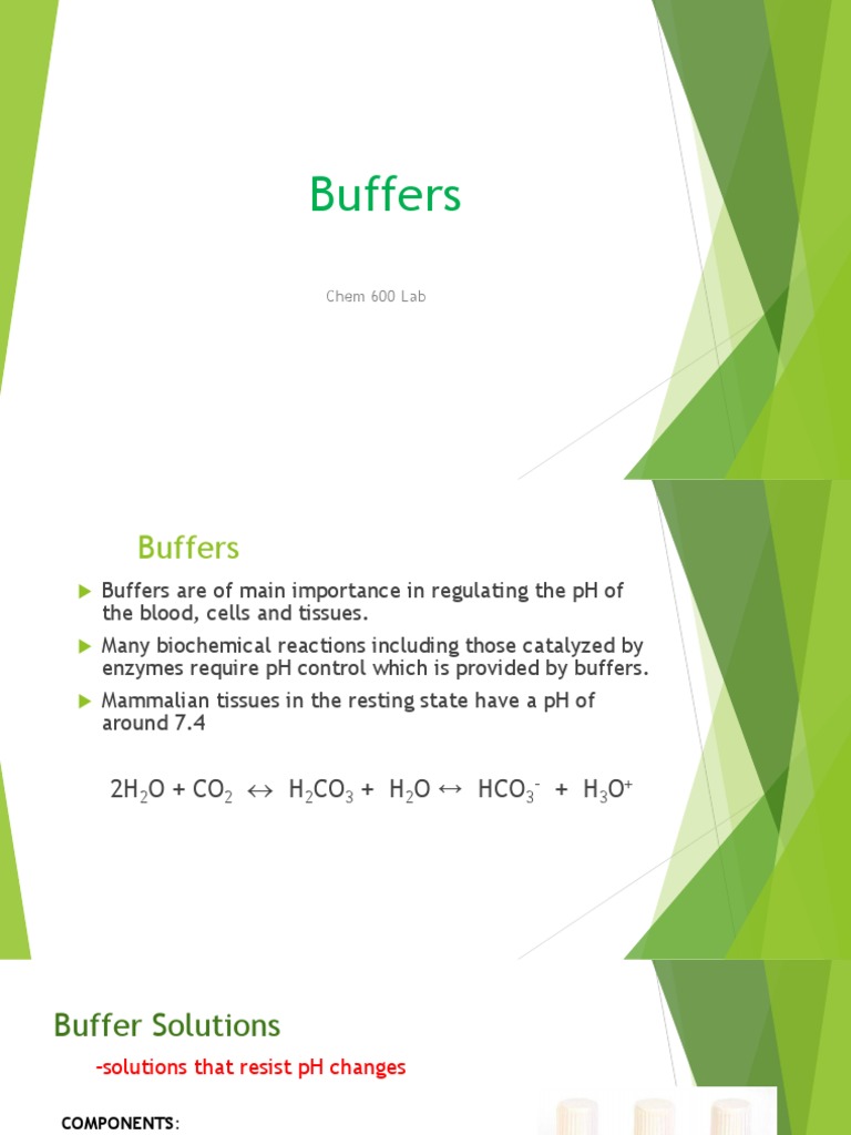 Buffers | PDF | Buffer Solution | Acid Dissociation Constant