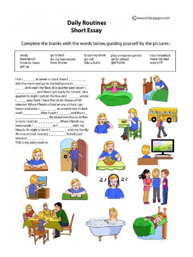 Vocabulary Daily Routine | PDF