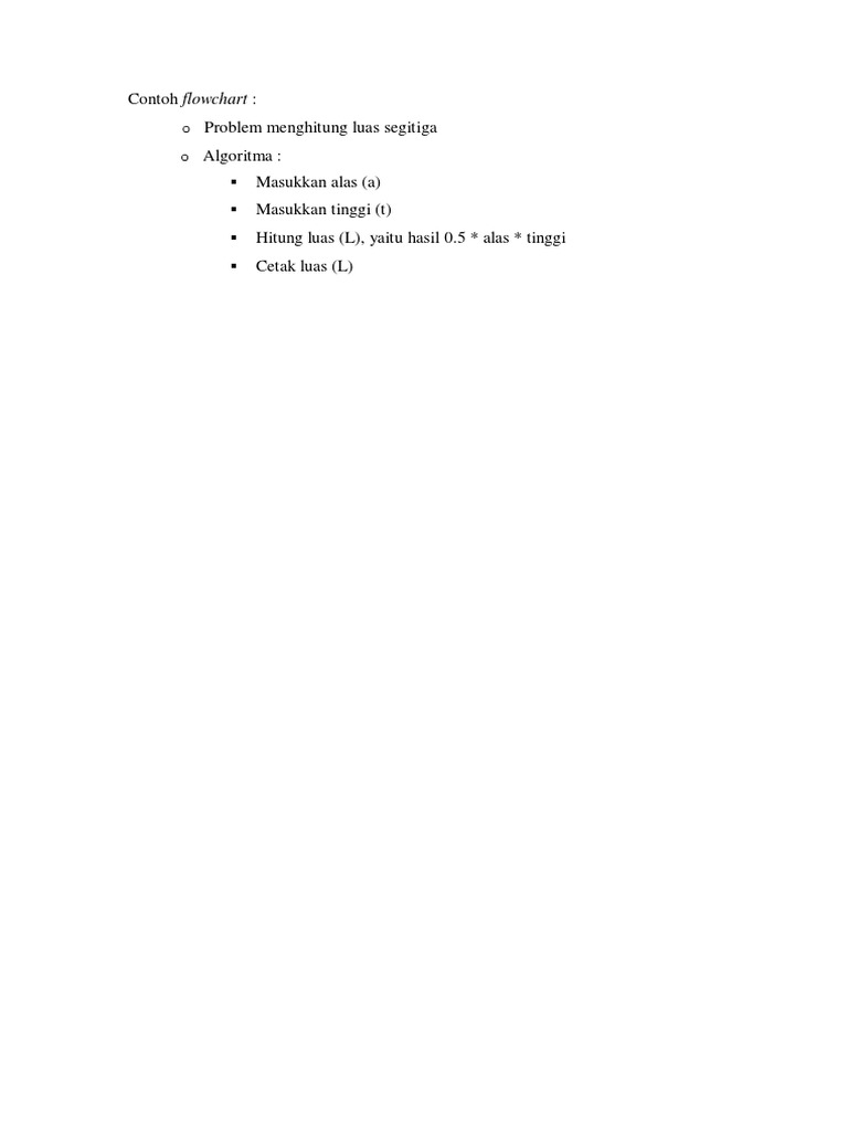 Contoh Flowchart dan Algoritma Sederhana | PDF | Komputer