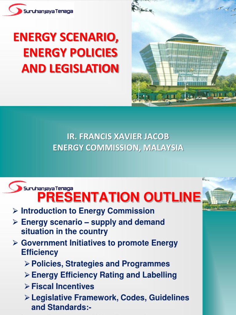 Energy Scenario, Energy Policies and Legislation | PDF | Efficient ...