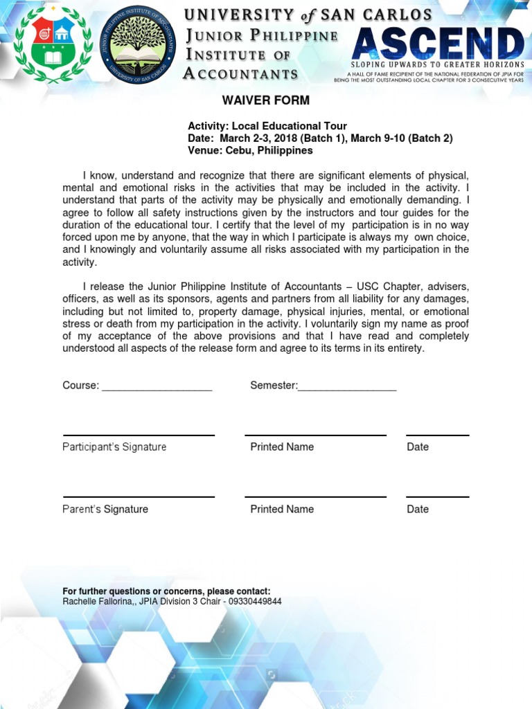 Waiver Form | PDF
