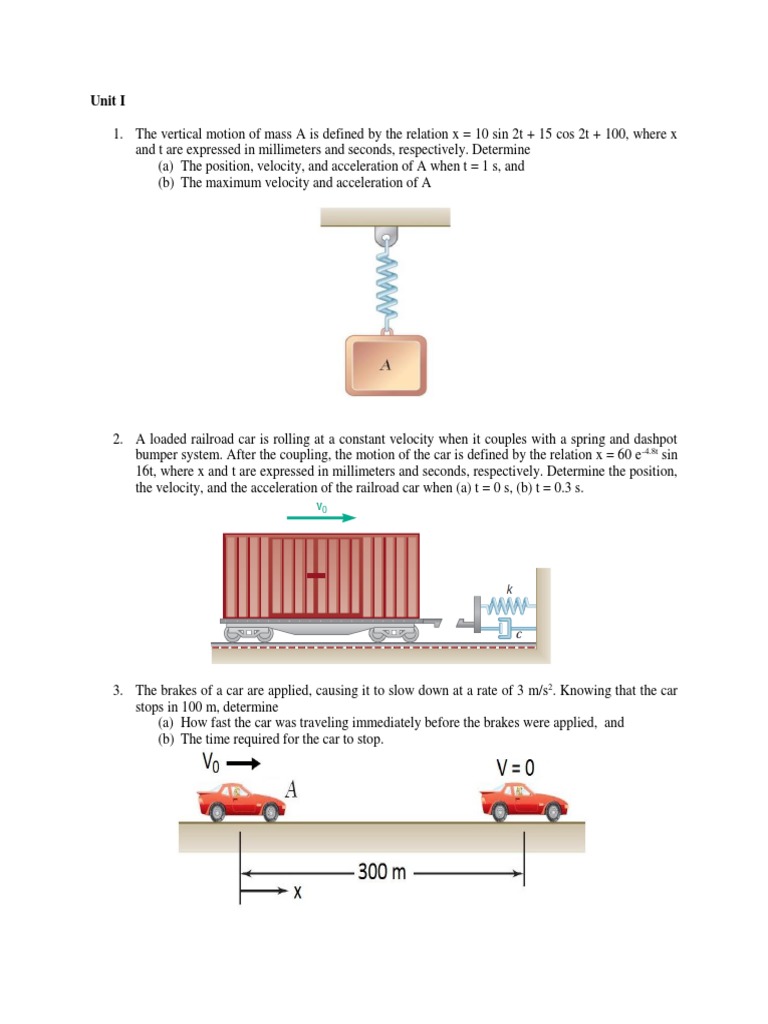 Analysis of Rectilinear and Curvilinear Motion Problems | PDF ...