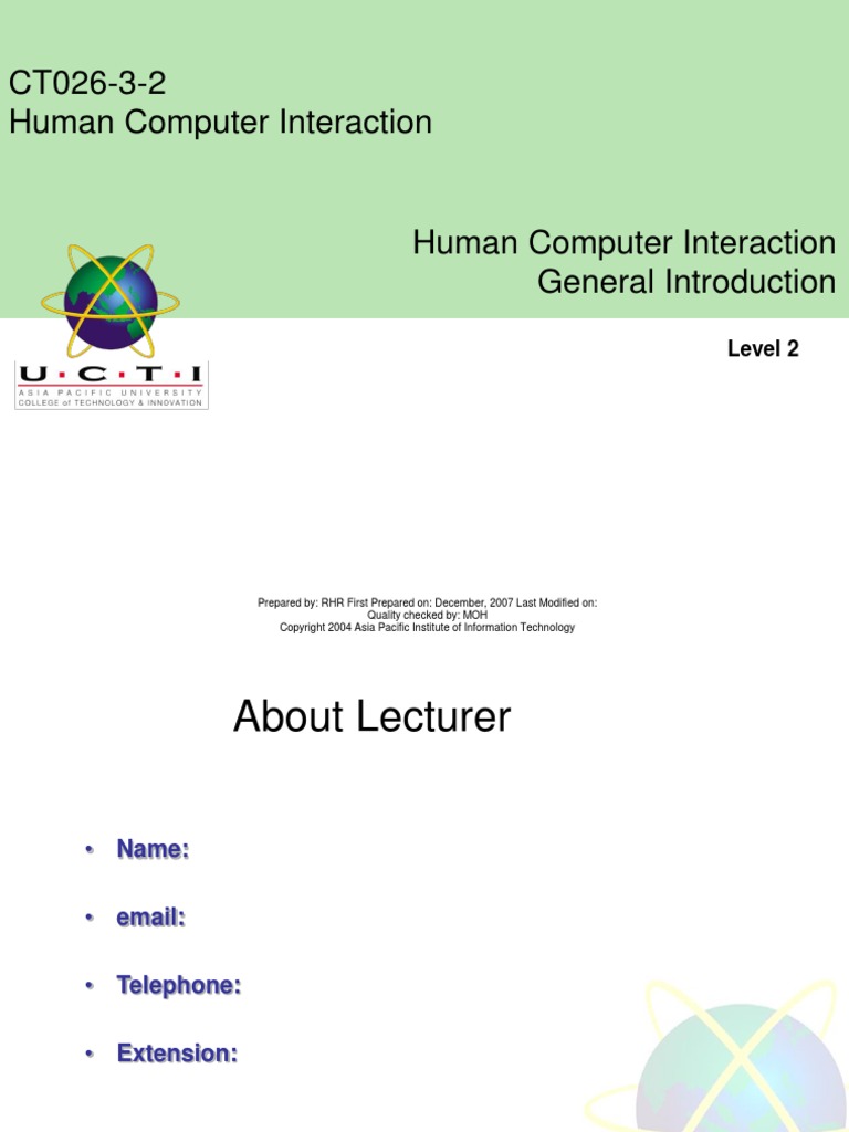 1 - General Introduction | PDF | Human–Computer Interaction | Usability
