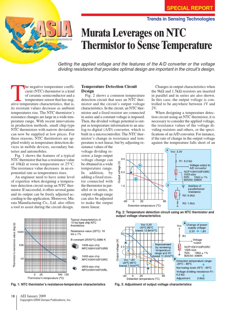 Application Thermistor NTC 10k | PDF | Electrical Resistance And ...