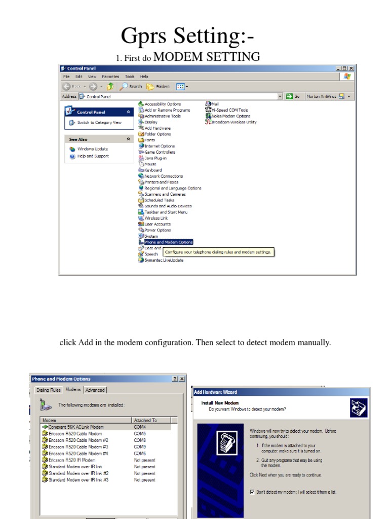 GPRS Settings | PDF | File Transfer Protocol | Modem