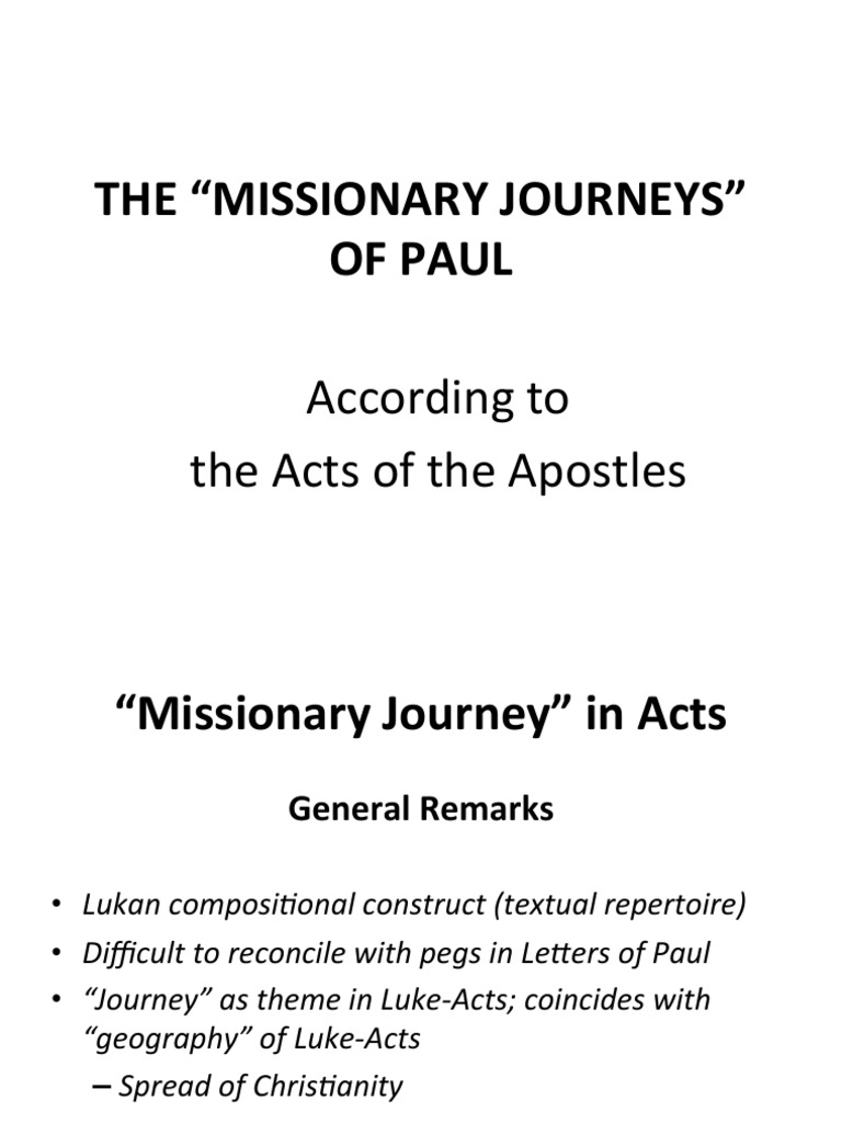 Acts - Missionary Journey 1 | PDF | Acts Of The Apostles | Paul The Apostle