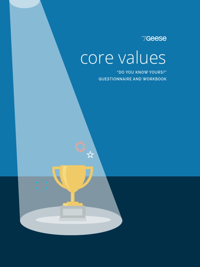 Core Values Workbook & Questionnaire | PDF | Mentorship | Value (Ethics)
